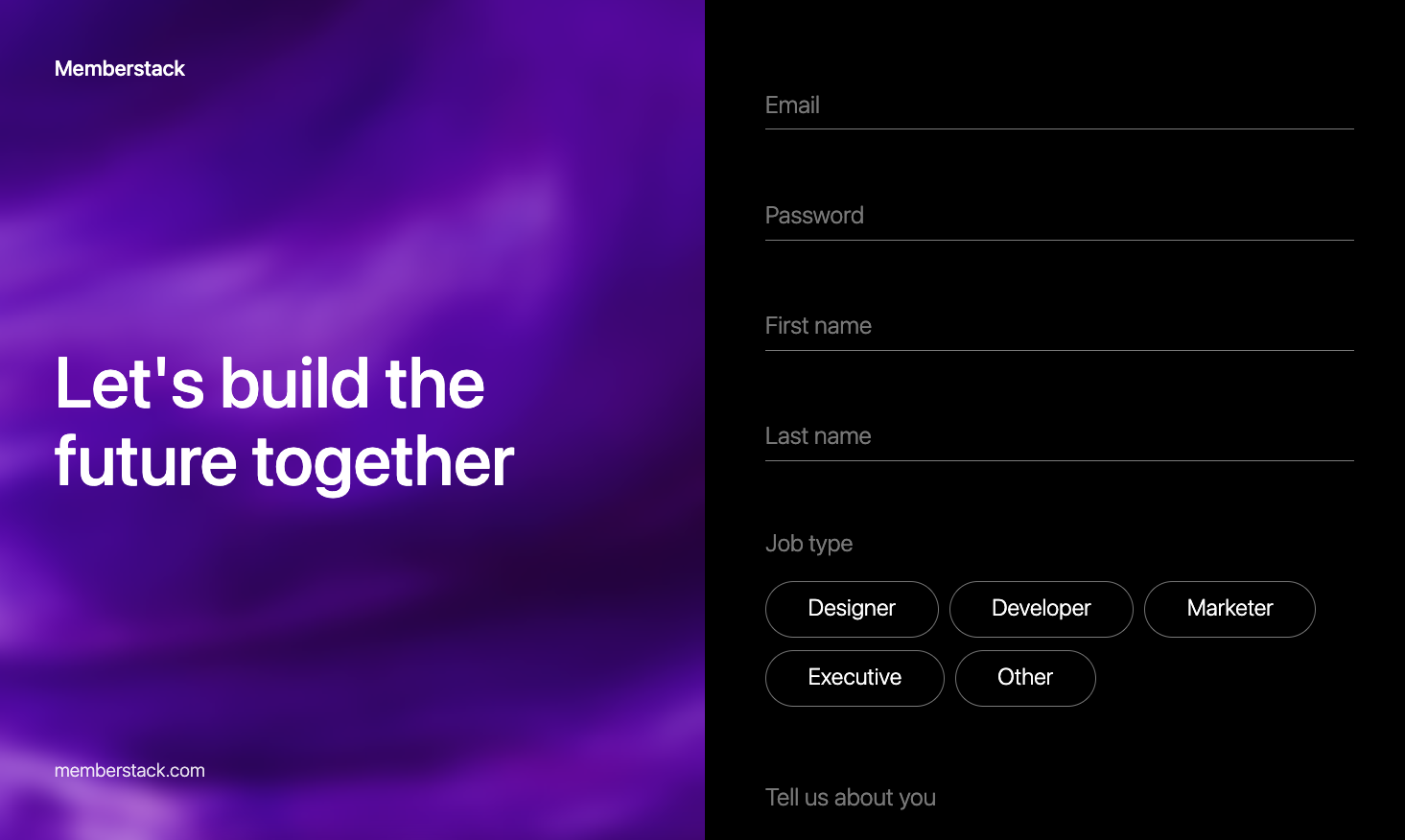 Onboarding Form With Background Video | Free Webflow Component